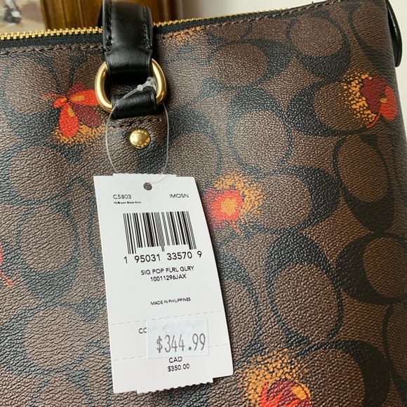 Coach | Bags | Coach Gallery Tote In Signature Canvas With Pop Floral ...